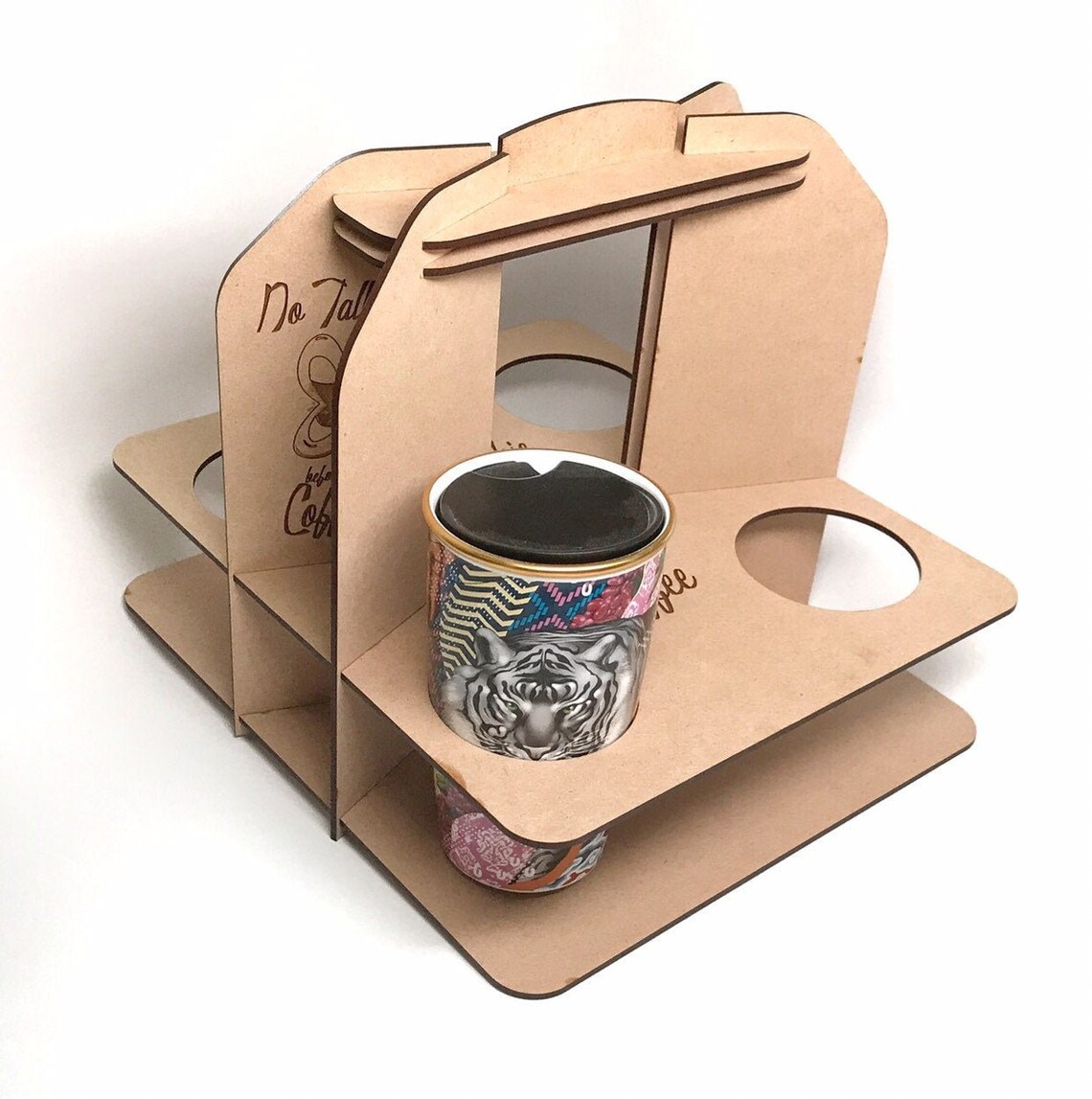 Coffee/beverage Carrier/caddy 4 Cup for 1/8 - Etsy