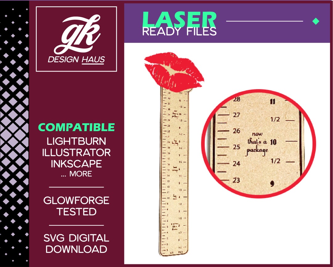 Laser Cut SVG File for Favors | Peter Meter 6" Version Joke Ruler ...