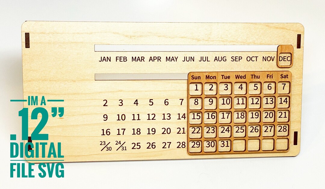 Perpetual Calendar Design 10 Inch Tabbed Fit for 1/8 - Etsy