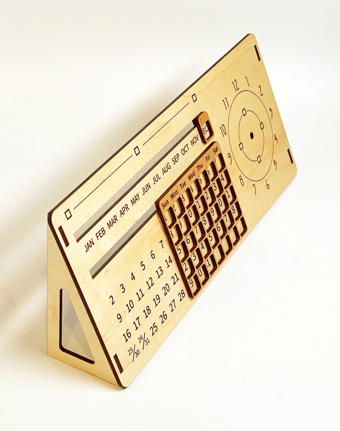 Laser Cut SVG File for Calendar | Perpetual Calendar Design Wide Format ...