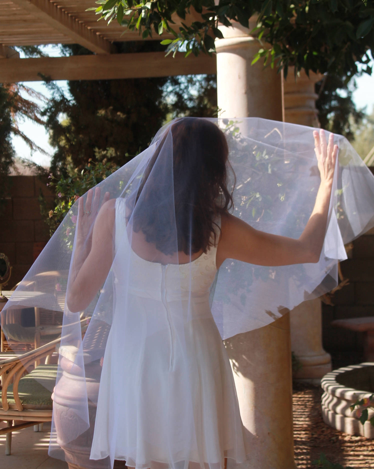 Drop Veil Bridal Veil Double Layer Blusher Veil Wedding - Etsy