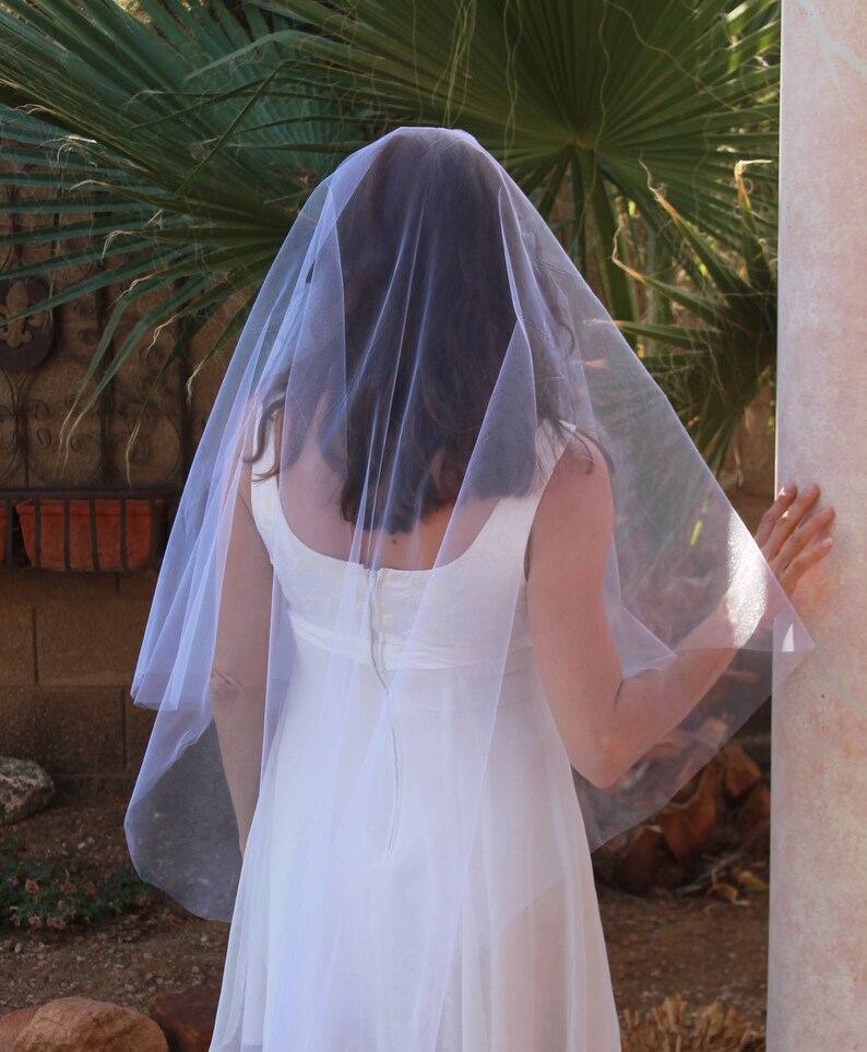Drop Veil, Bridal Veil Double Layer, Blusher Veil, Wedding Veil ...