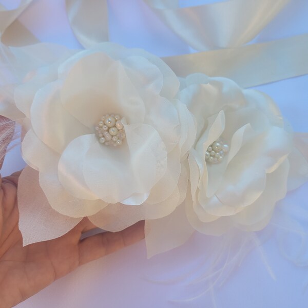 Floral Bridal Sash - Etsy