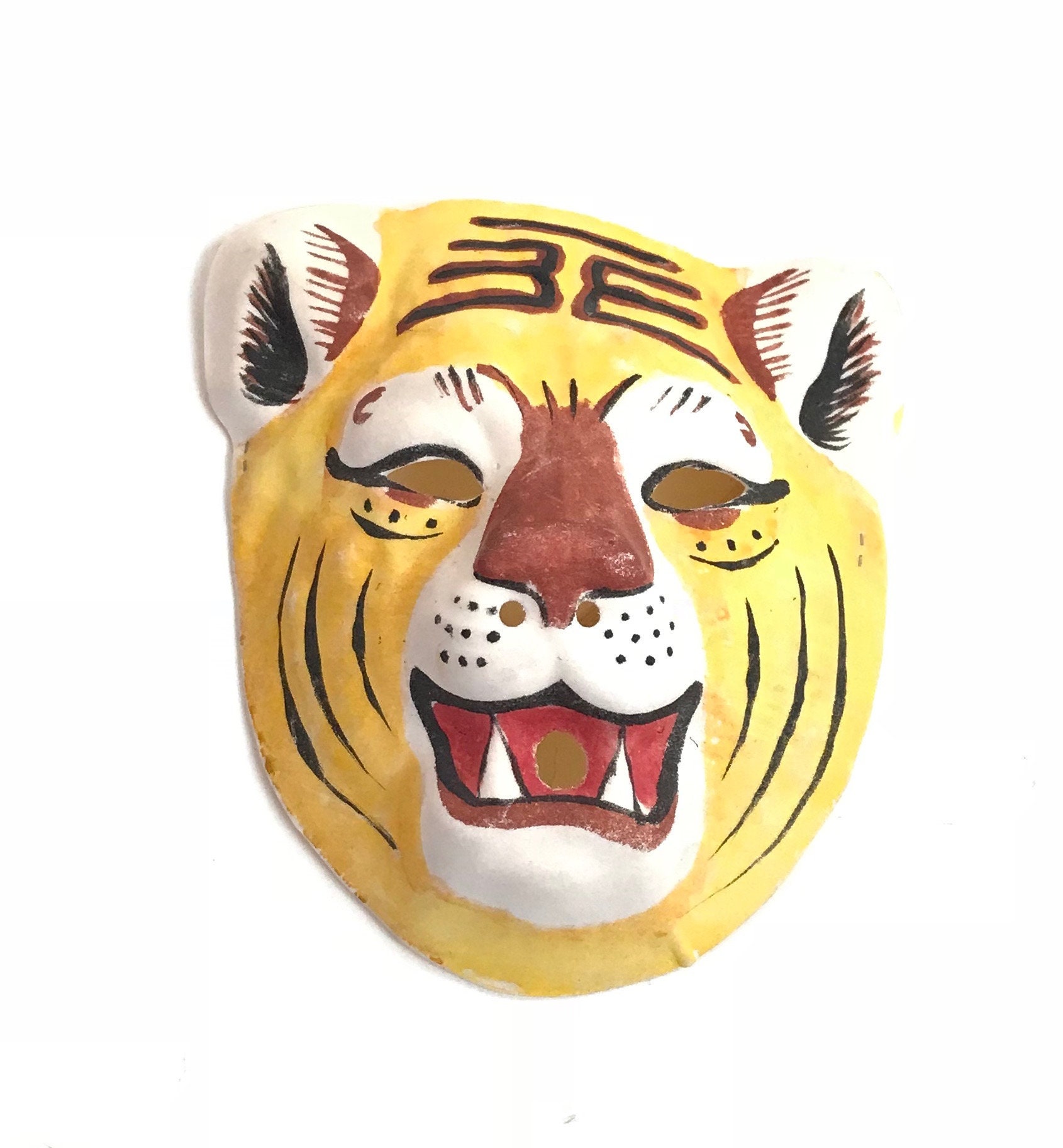 Vintage // Halloween Tiger Mask Pier 1 Made in Hong Kong // - Etsy
