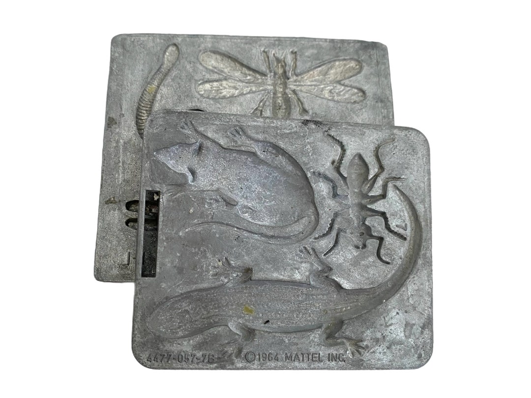 Vintage // Creepy Crawlers Metal Molds, Mattel Inc Thingmaker Moldings ...