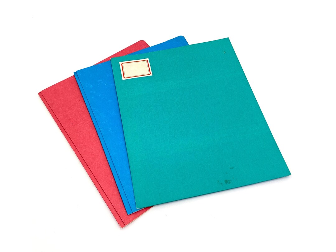 Vintage Mead Presentation Folders, Blue Red Green Set - Etsy