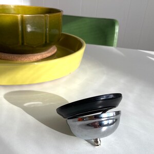 Vintage // Black & Silver Metal Bellhop Bell, Service Bell, Reception ...