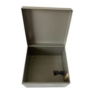 Vintage // Weis Grey File Box, 4 by 6 Enameled Container, Industrial ...