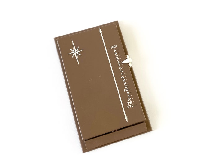 Vintage // Metal Address Rolodex, Address Flip Book, Brown, Spring ...