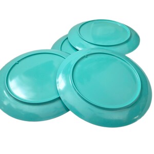 Vintage Turquoise Melamine Plastic Plates, Set of 4, MCM Kitchen - Etsy