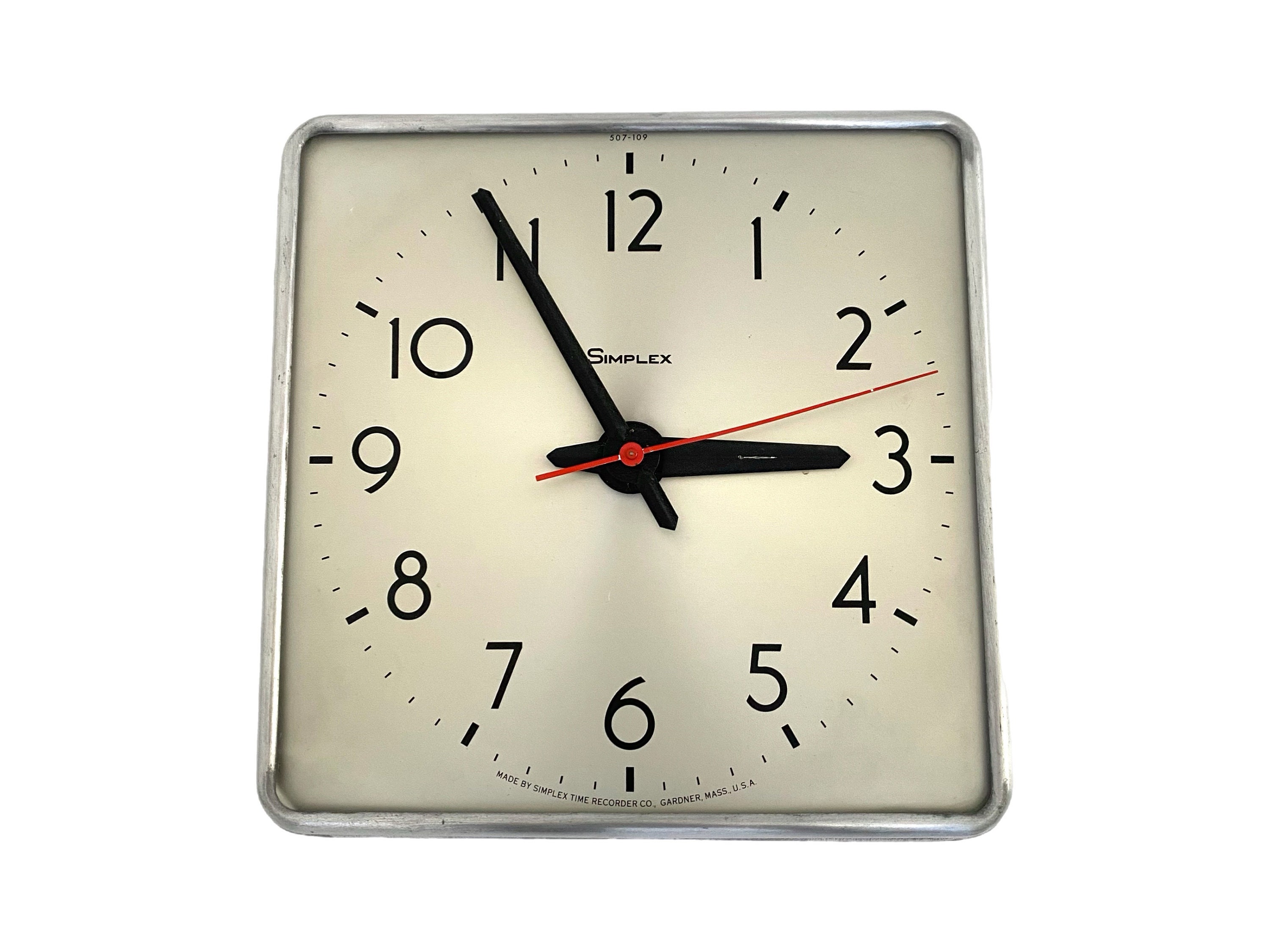 Vintage // Kitchen Wall Clock, MCM Industrial Simplex Wall-mounted ...