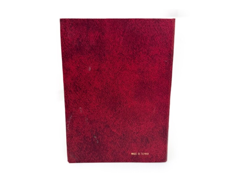 Vintage // Red Address Book W/ Alphabet Tabs, Gold Edges, Faux Leather ...
