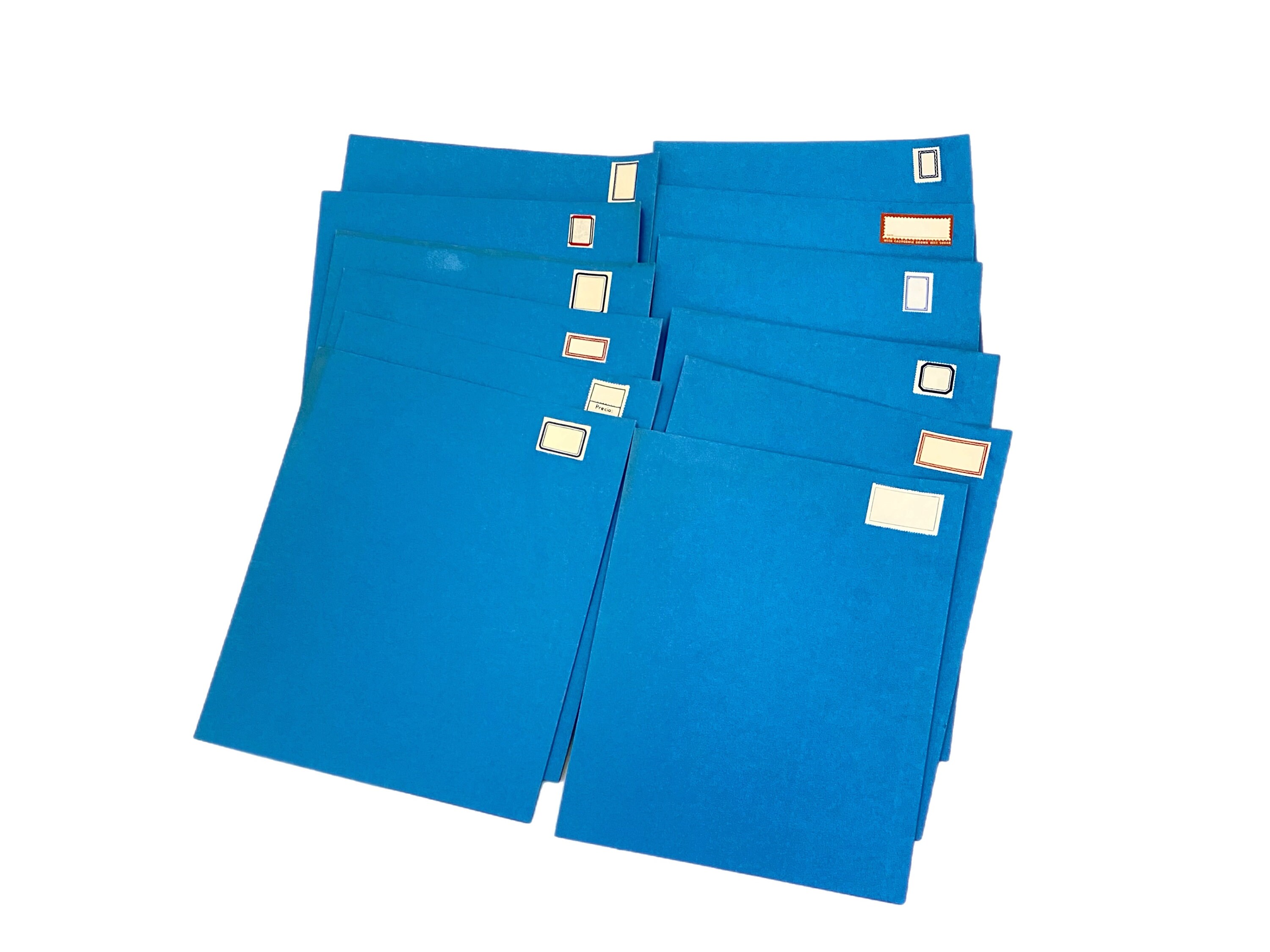 Vintage // Sky Blue Letter Sized File Folders, Report Project Holder ...