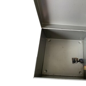 Vintage // Weis Grey File Box, 4 by 6 Enameled Container, Industrial ...