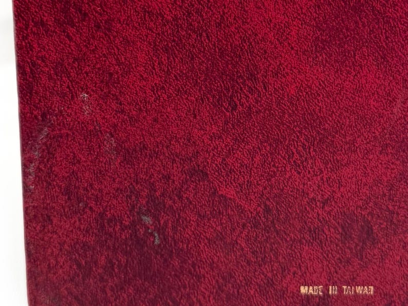 Vintage // Red Address Book W/ Alphabet Tabs, Gold Edges, Faux Leather ...