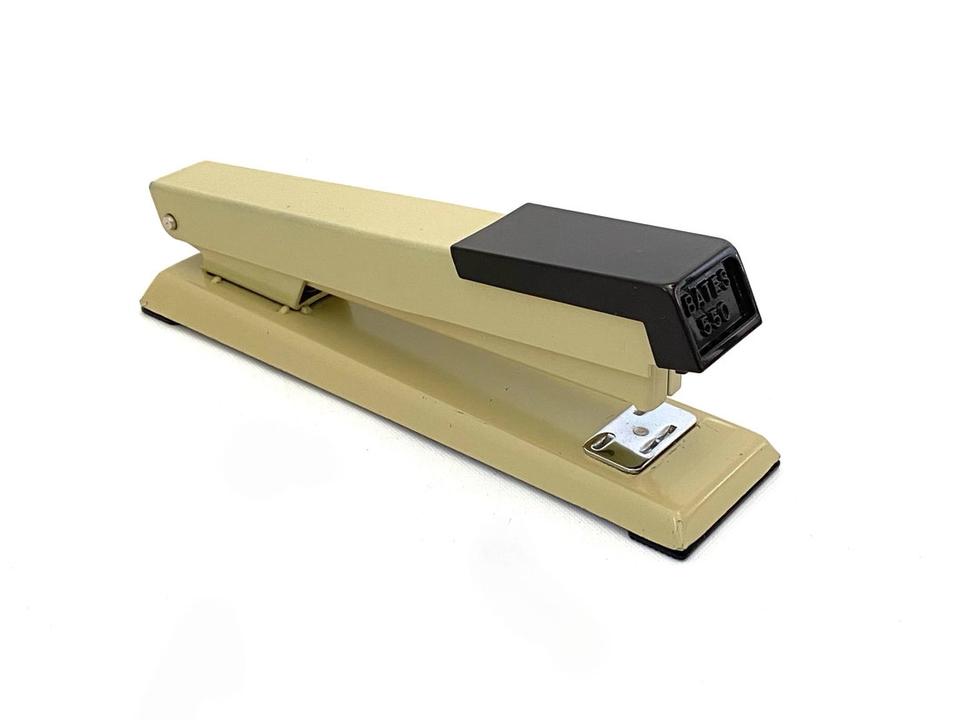 Vintage // Bates 550 Desk Stapler, Heavy Duty, Metal Office Supply, Mid ...