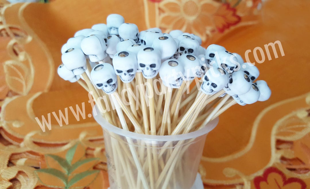 Halloween Skull Toothpicks: Cocktail Picks, Finger Food, Appetizer ...