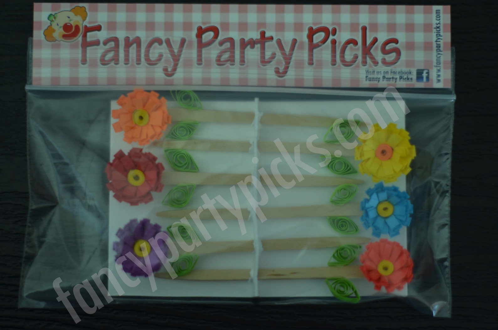 6 Pcs Flower Party Picks, Fruit Picks, Party Toothpicks, Cupcake Topper ...