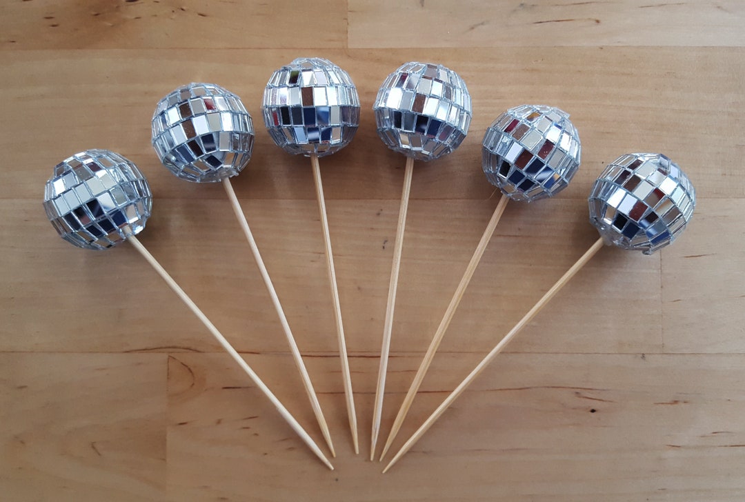 Mini Disco Ball Toothpick Decorations : Cupcake Toppers, Fruit Skewers ...