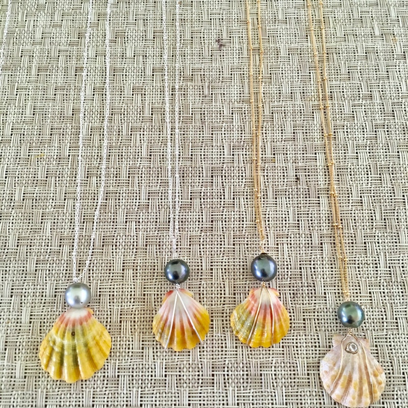 Sunrise Shell Necklace - Etsy