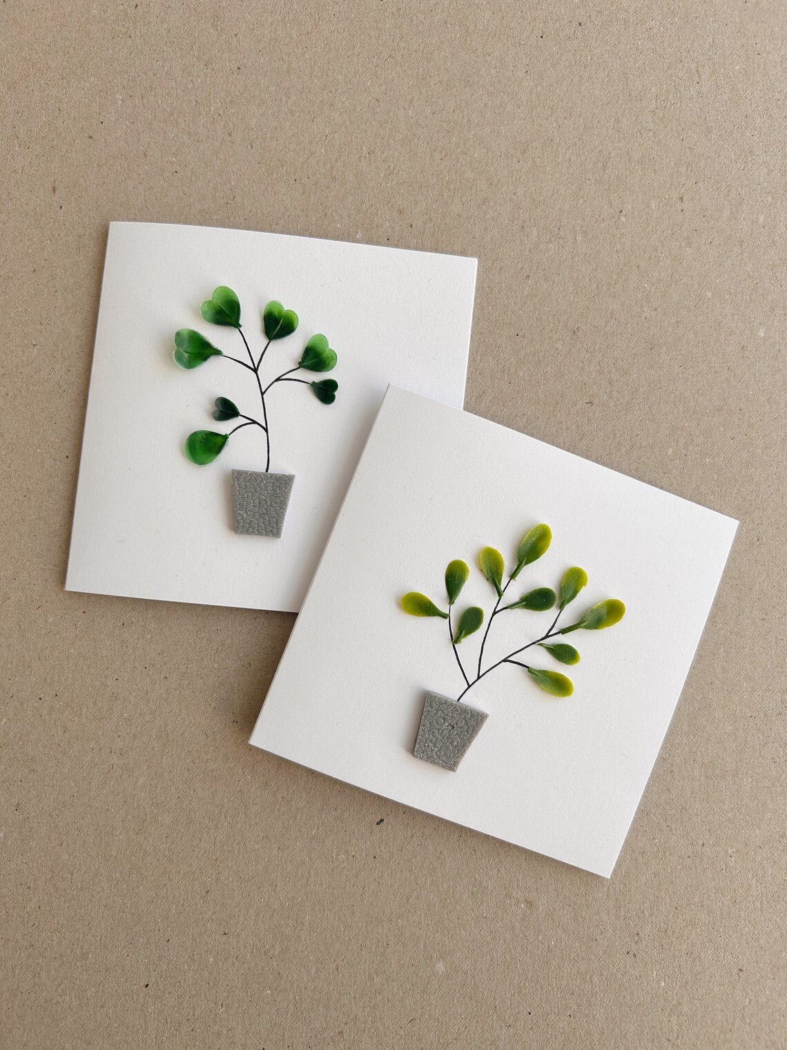 Pack of Two Greeting Cards With Beach Plastic - Etsy