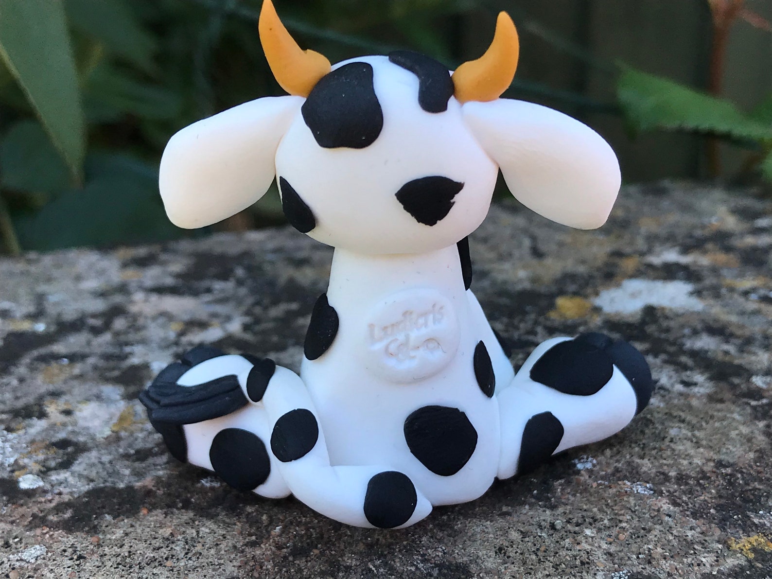 Polymer Clay Cow Cake Topper, Figure by Handmade by Ludicris - Etsy
