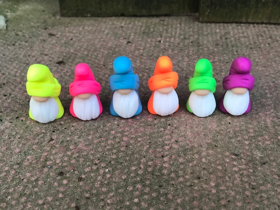 Set of 3 Miniature Neon colour Gonks Affordable Gifts For | Etsy