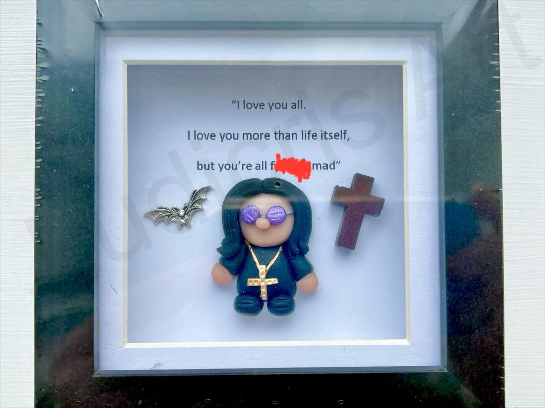 Ozzy Osbourne Prince of Darkness Inspired Art Box Frame Picture With ...