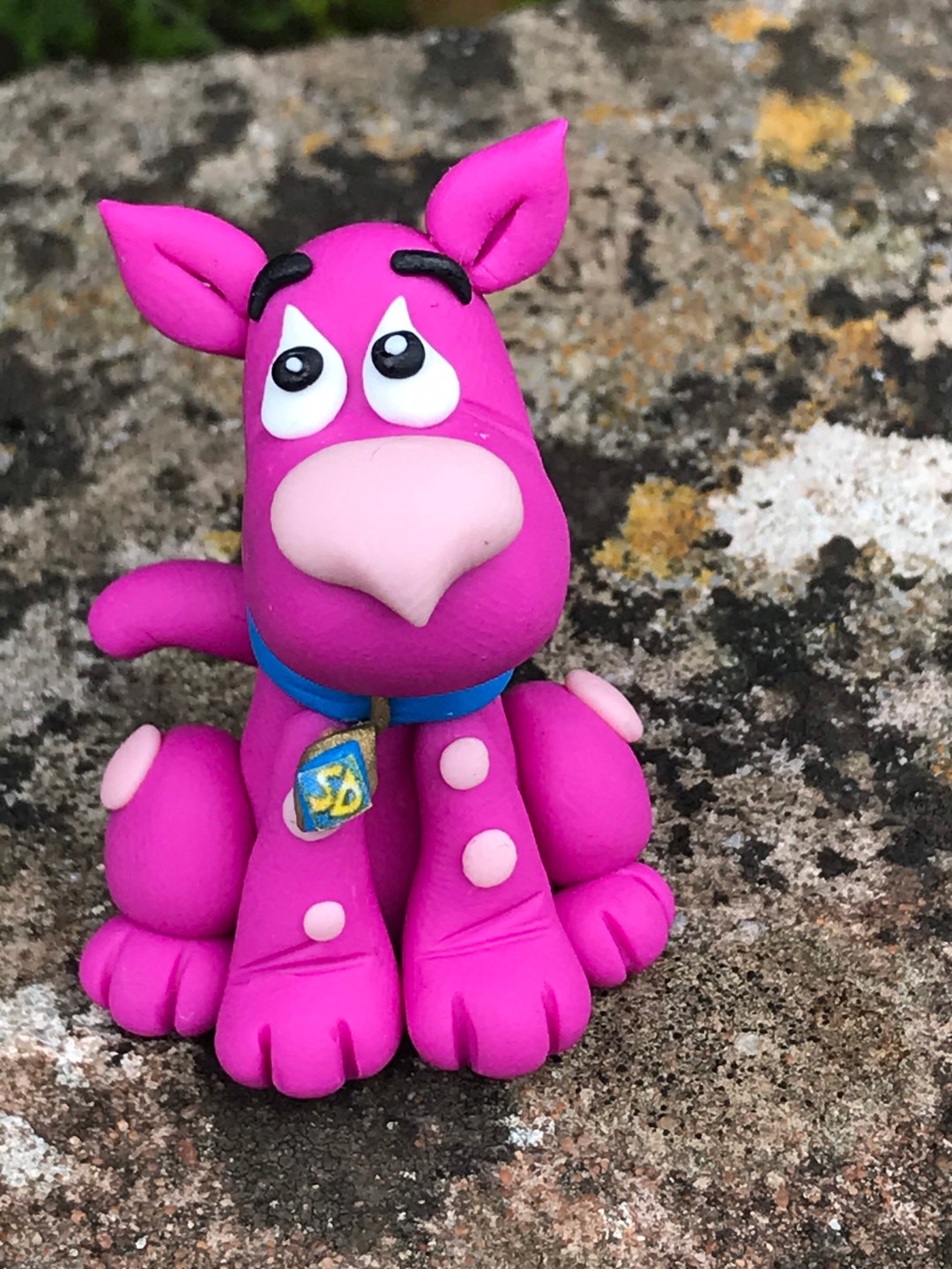 OOAK Scooby Doo “purple/pink Scooby” Inspired Polymer Clay Figurine ...