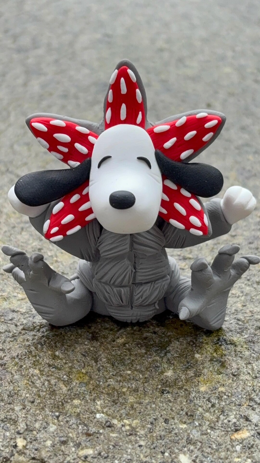 Polymer Clay Demogorgon Snoopy Inspired Creature, Horror Monster ...