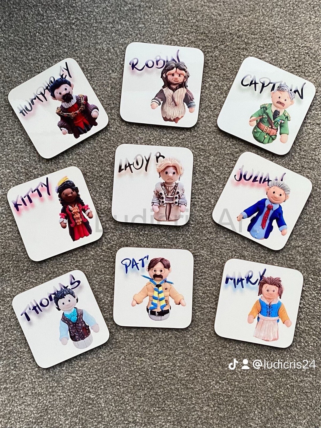 BBC Ghost Inspired Coasters, Interpretation of the Tv Series Ghosts ...