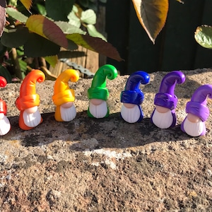 Miniature Rainbow Coloured Gonks/gnomes, Affordable Gifts, for Friends ...