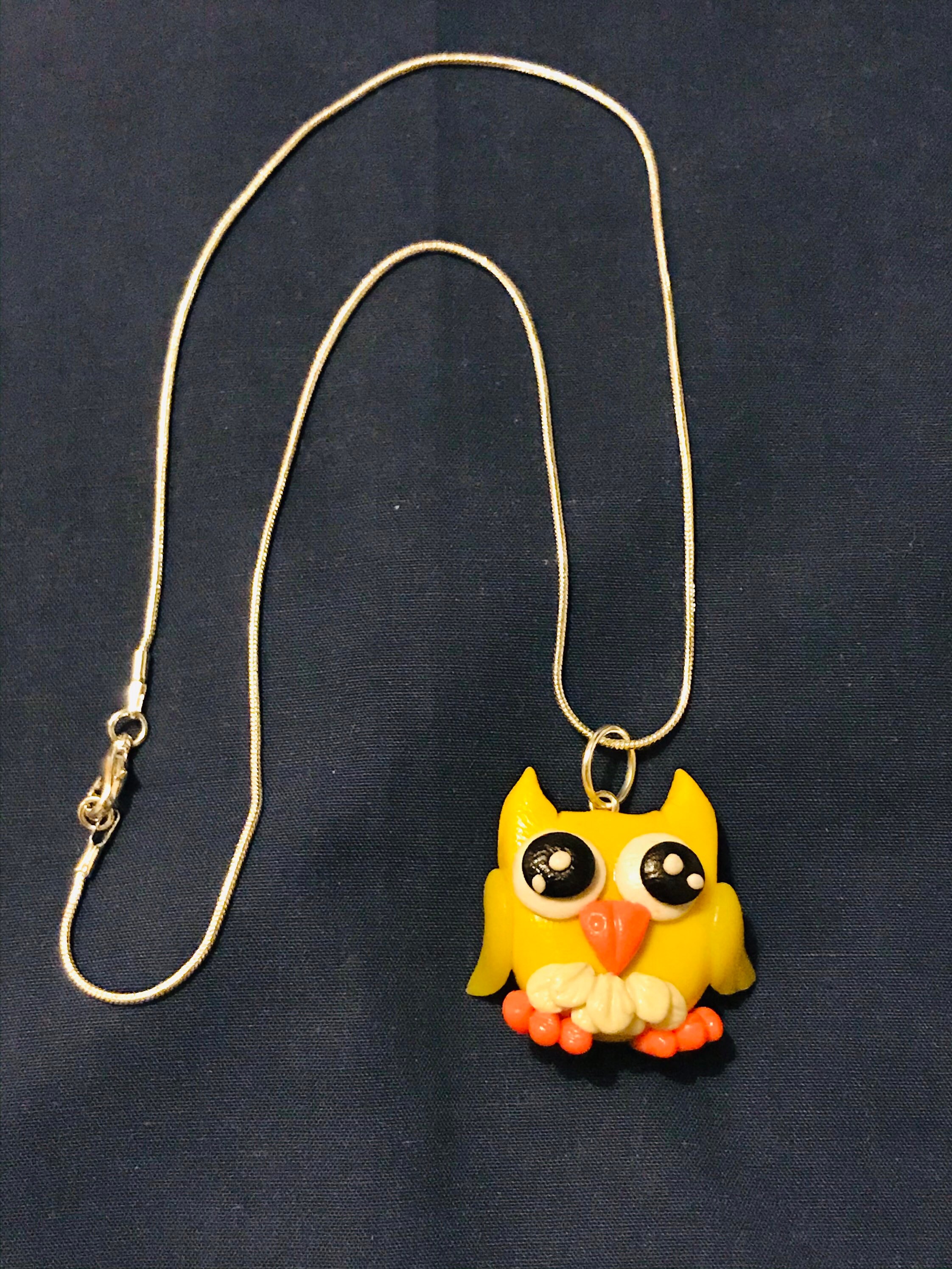 Polymer Clay Owl Necklace Owl Charm. Fimo by Handmade by - Etsy