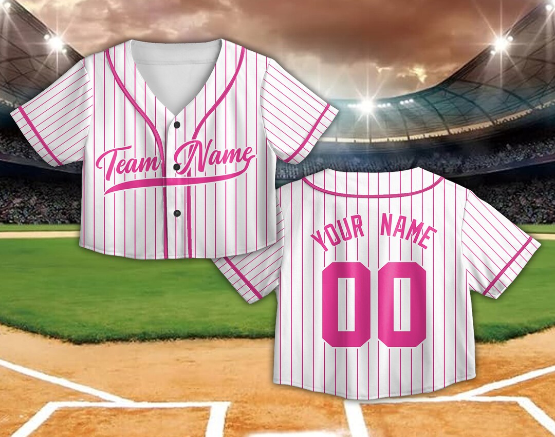 Personalized American Baseball Team Jersey Custom Crop Top Jersey ...