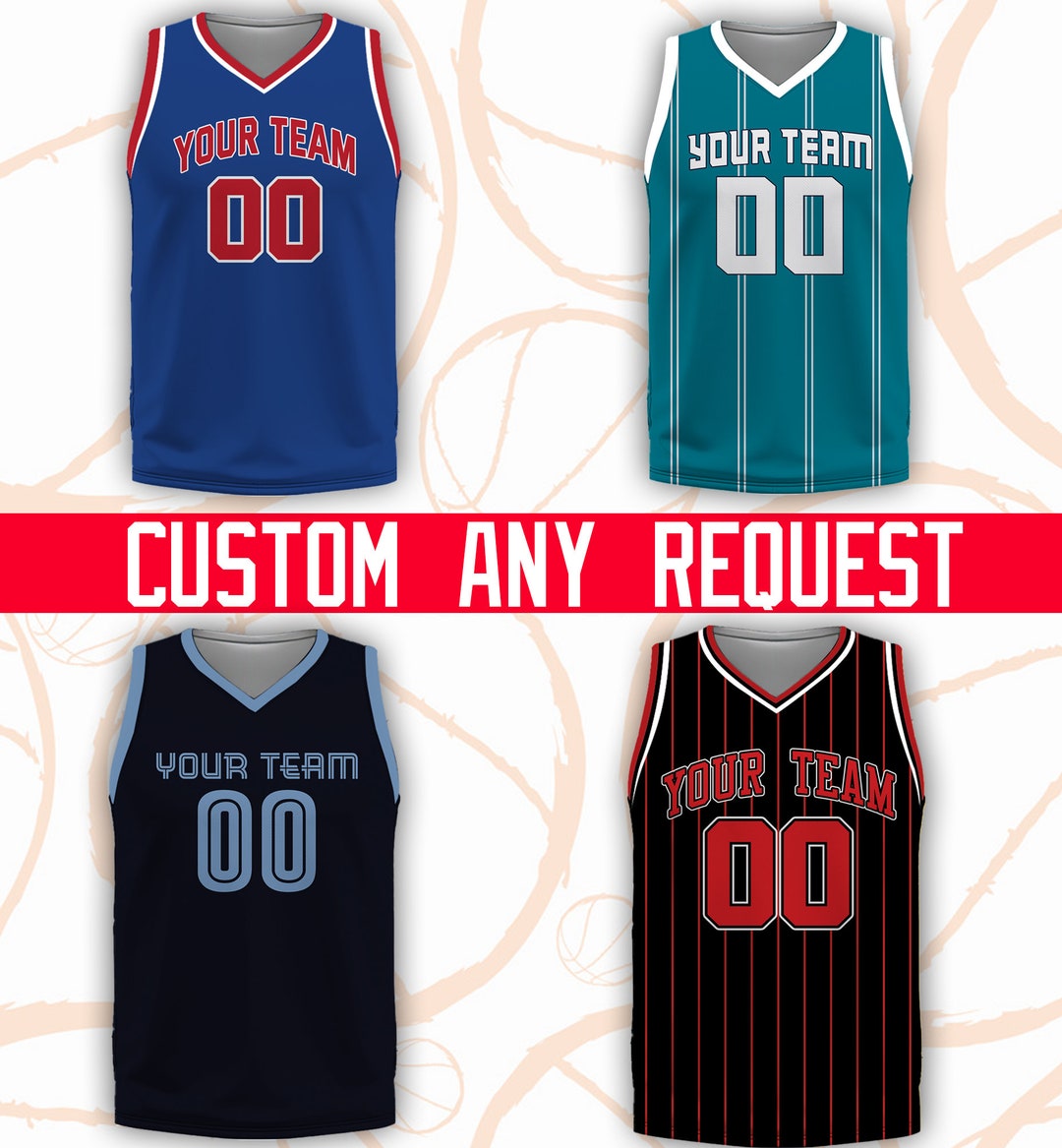 Custom Basketball Team Jersey Personalization Basketball Jersey B-ball ...