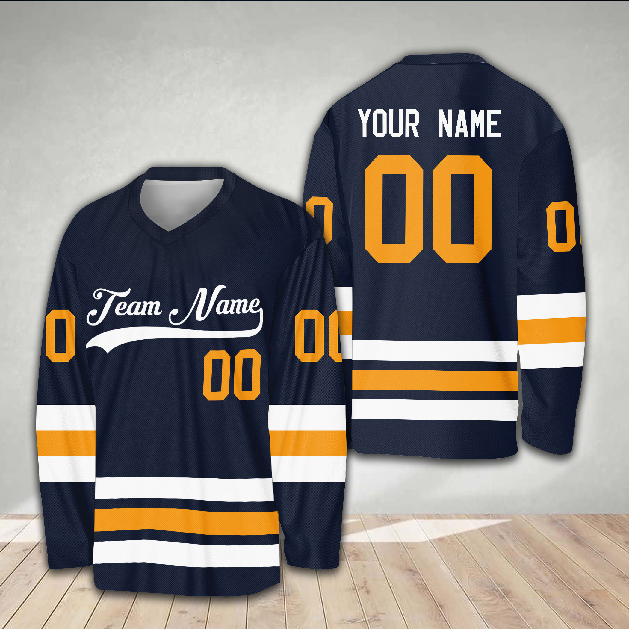 Custom Name Number Logo Ice Hockey Jersey Personalized Hockey Shirt ...