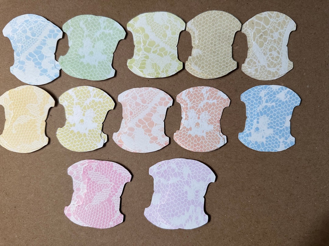 Lace Whale Tail Tabs: Pastel Journal Die Cuts - Set of 36 - Etsy