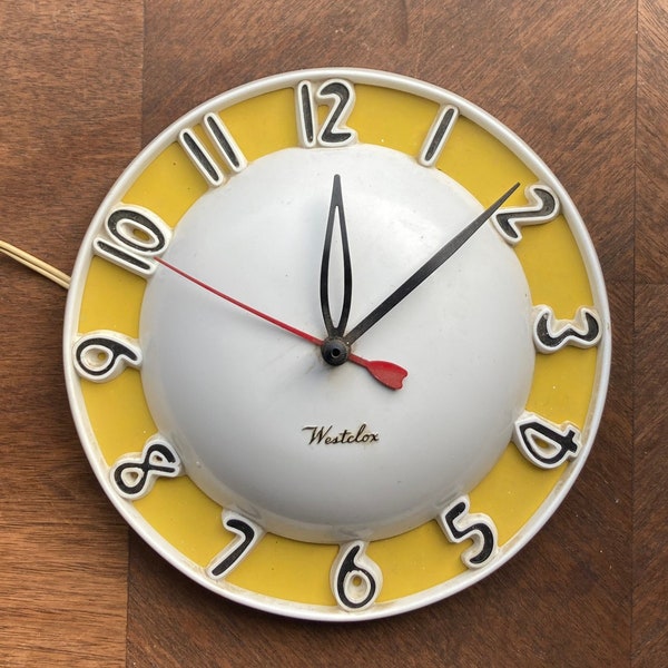 Yellow Wall Clock - Etsy