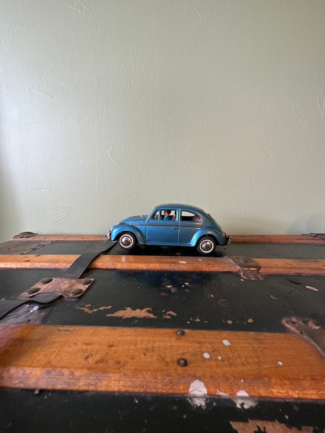 Vintage Volkswagen Toy Car ~ Blue 1960 Bandai Volkswagen Beetle ~ Made ...