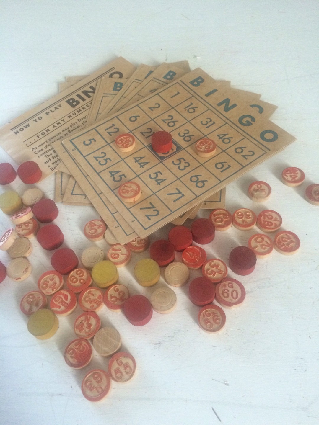 Bingo!!! ~ Vintage Bingo Game~ Vintage Paper Ephemera ~ Vintage Parlor ...