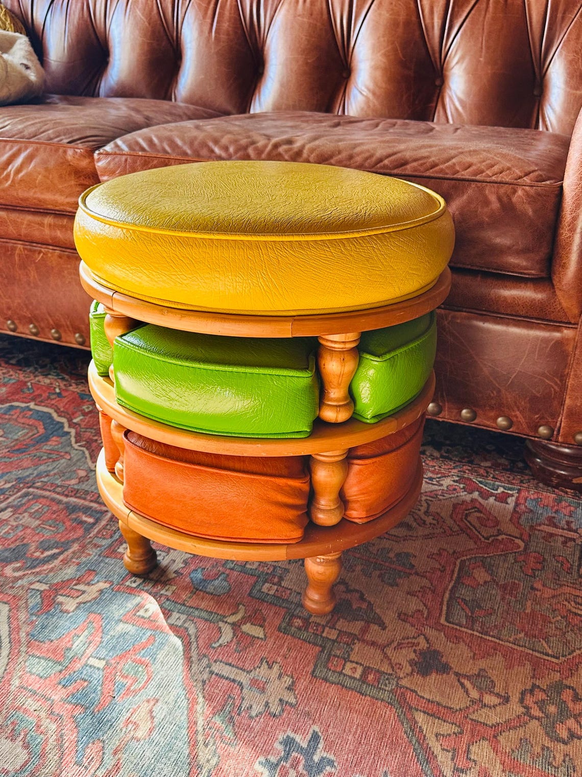 MCM Vintage Stacking Ottoman Stools ~ Danish or Ethan Allen/thomasville ...