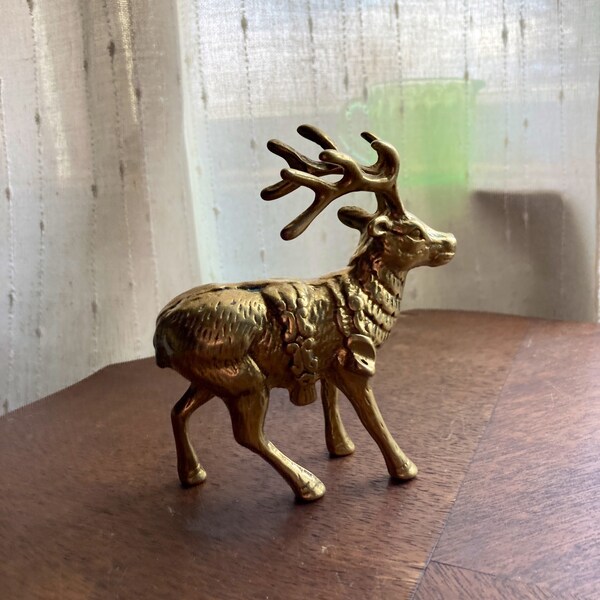 Brass Reindeer - Etsy
