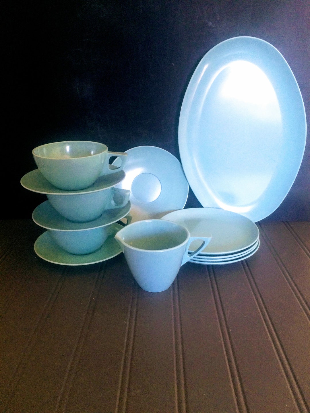 Mid Century Turquoise Melmac Dinnerware Glamping Gear Camping or Picnic ...