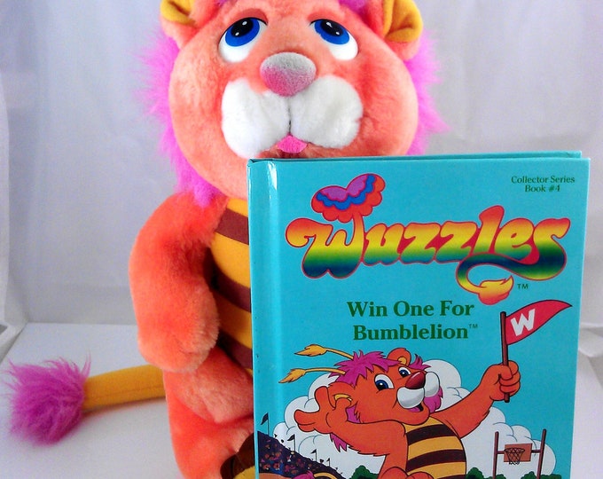 Vintage 1984 Hasbro Bumblelion Wuzzle & Book Win One for Bumblelion ...