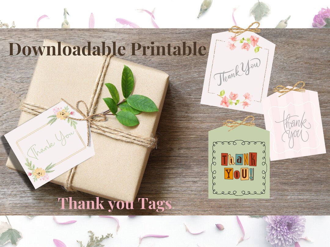 Printable Thank You Tags | Thank You Tag | Gift Tag | Printable Tag ...