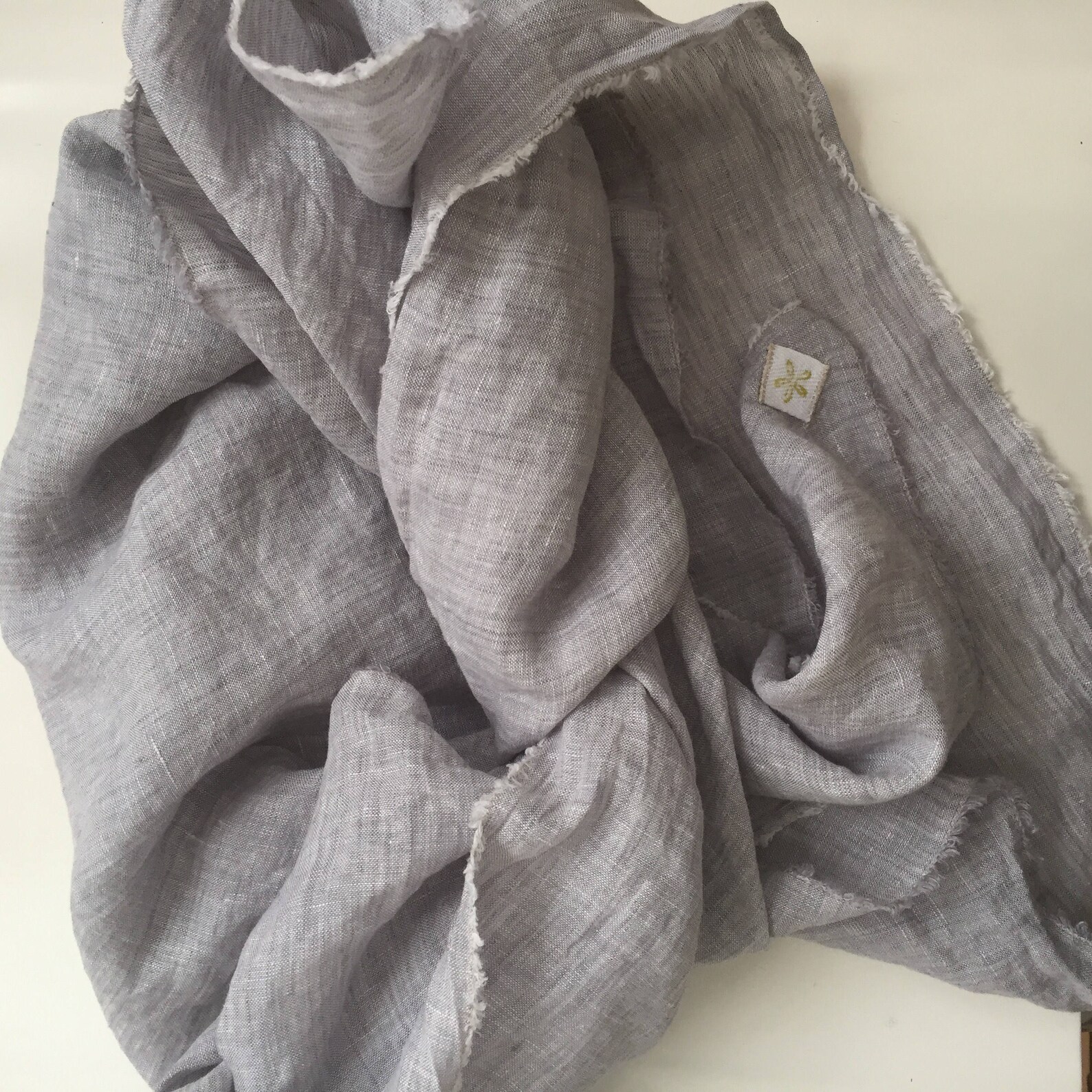 Square Linen Scarf - Etsy