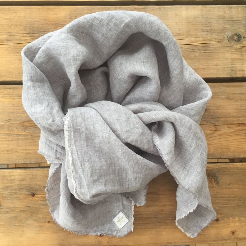 Square Linen Scarf - Etsy