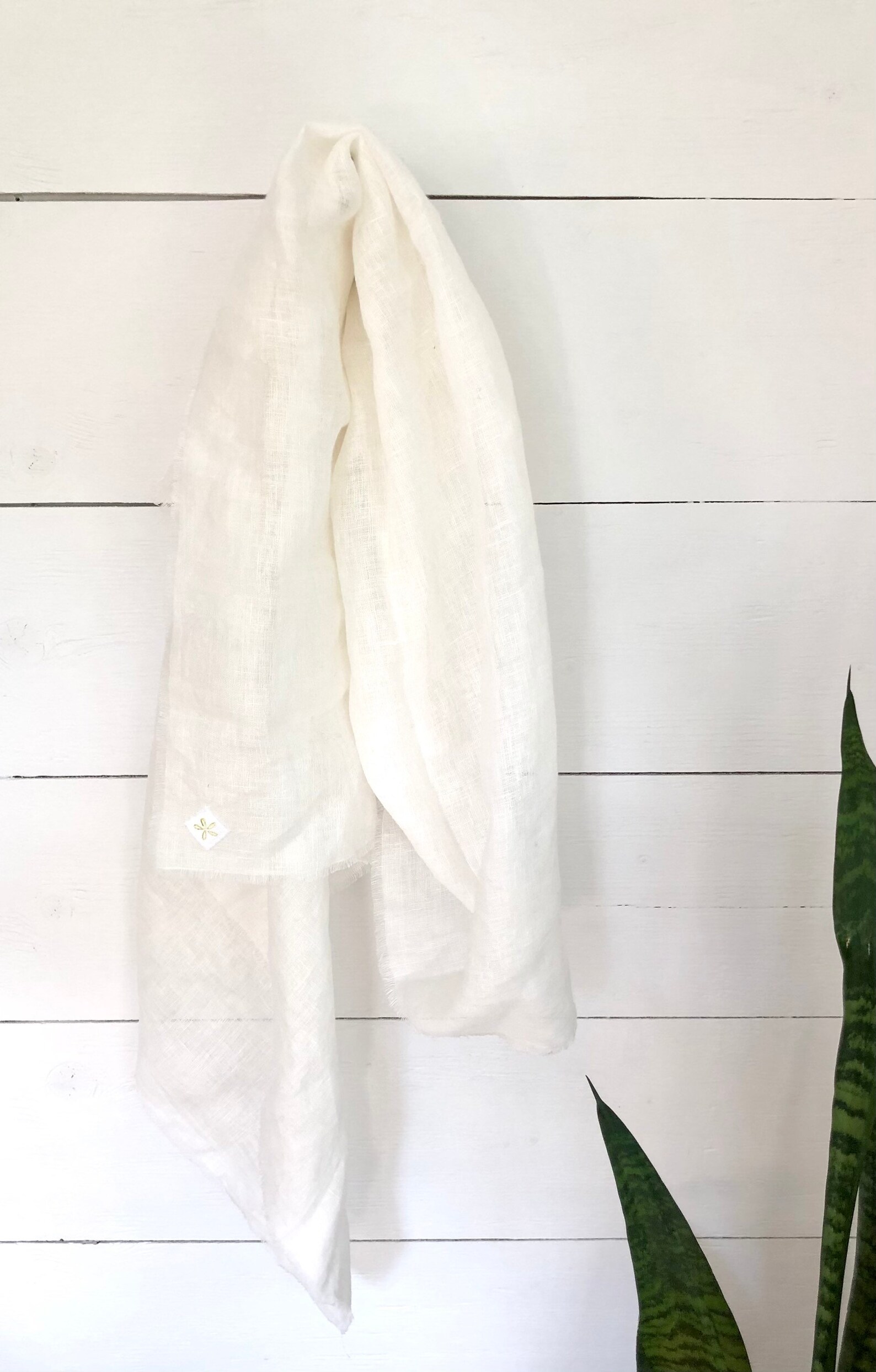 Square Linen Scarf - Etsy