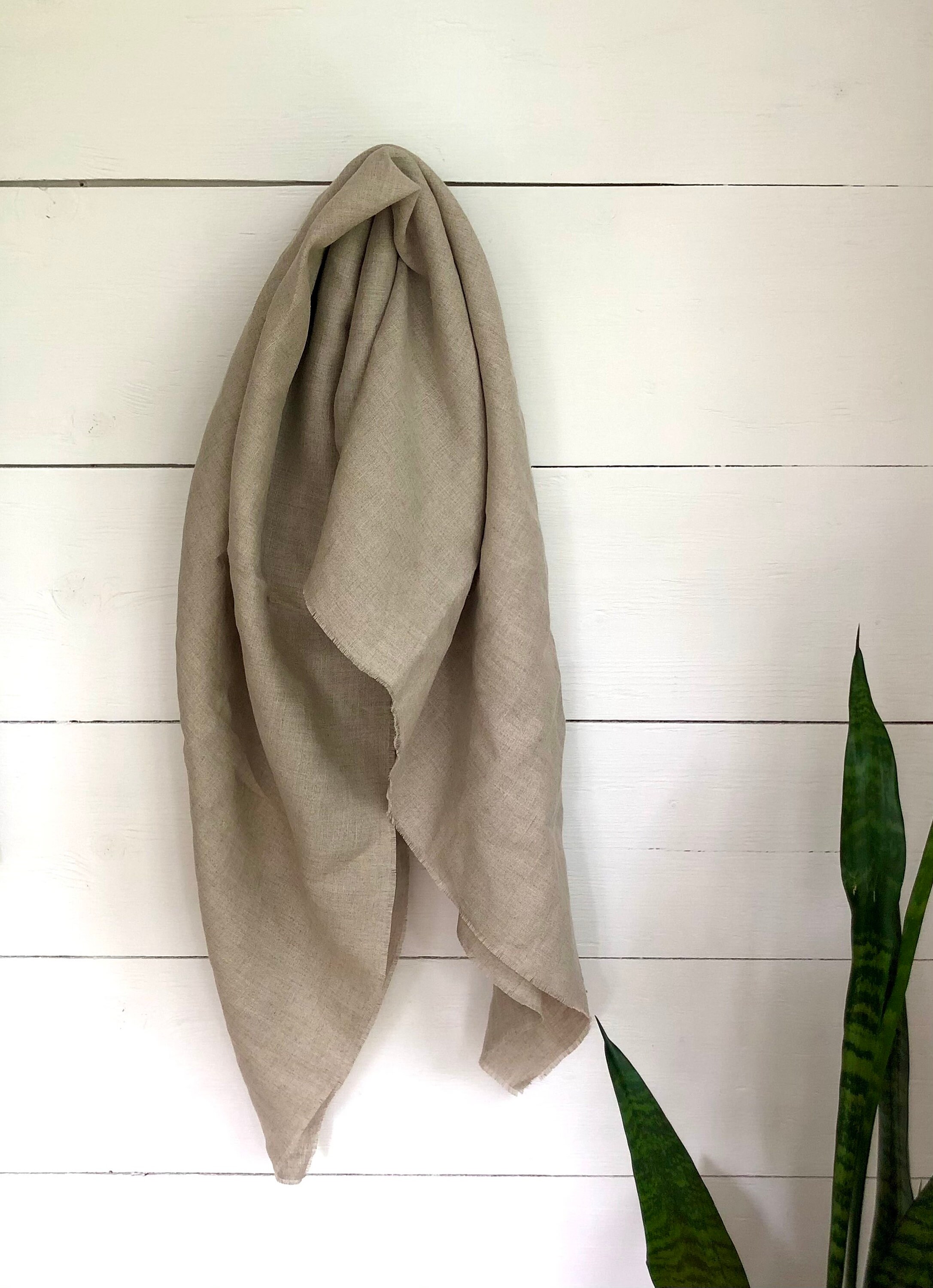 Square Linen Scarf - Etsy
