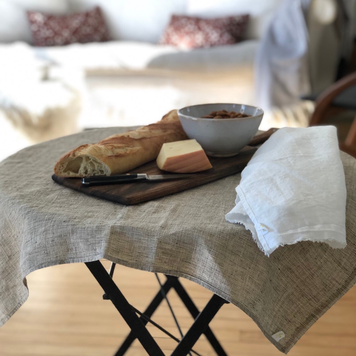 Large Square Linen Towel | Etsy